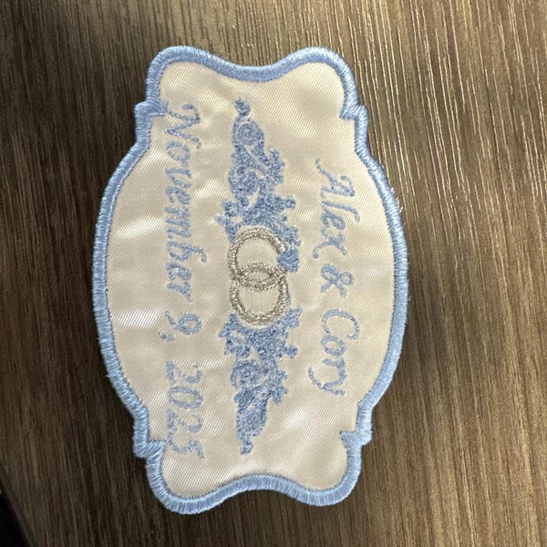 Personalized Embroidered Gift Tag, Happy Birthday Embroidered Tag ...