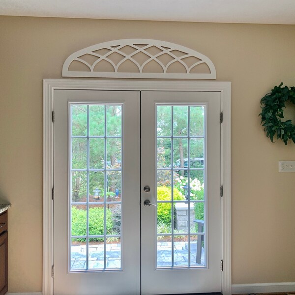 Large Half Arched Heirloom Farmhouse Frame, Faux Window, Stained ...