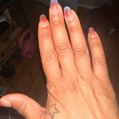Handmade Baroque Cupid Arrow Lace Stripe Bow Nude Pink Press on Nails ...