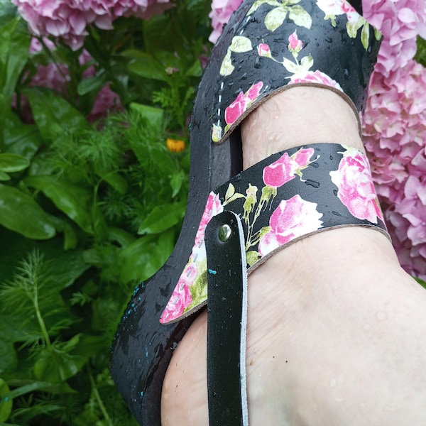 Studded Clogs, Clog With Nails, Womens Clogs, Black Leather Sandals ...