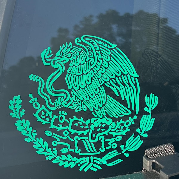 Mexican Flag Logo Decal, Mexican Eagle Decal, Waterproof Vinyl Sticker, Car Decal, Laptop ...