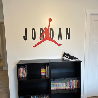 Michael Jordan Wall Decal Basketball Wall Decal Sports Jumpman Wall Art ...
