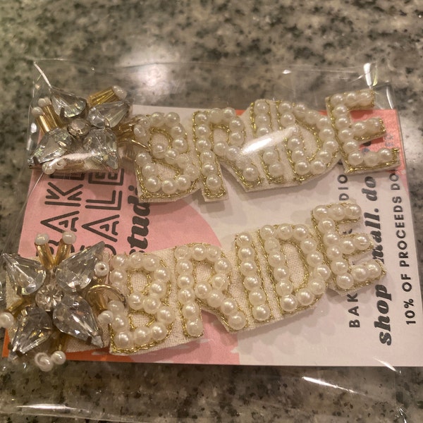 Bride & Bridal Shower Earrings, Wedding Earrings, Team Bride, Seed Bead ...