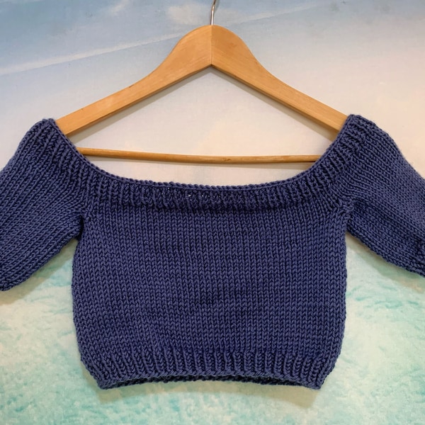 Knitting Pattern | off Shoulder Crop Top - Etsy Canada