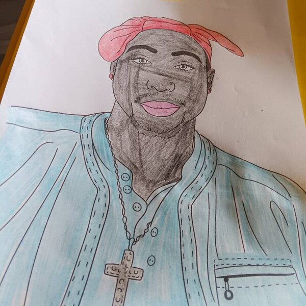 Tupac Shakur Rapper Coloring Page Printable Colouring Page Adult Color ...