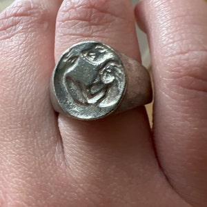 Body Letter h Squat Wax Seal Signet Ring - Etsy