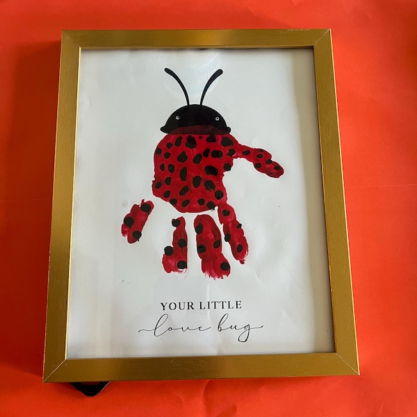 Little Love Bug Handprint Art: Father's Day Ladybug Craft - Printable ...
