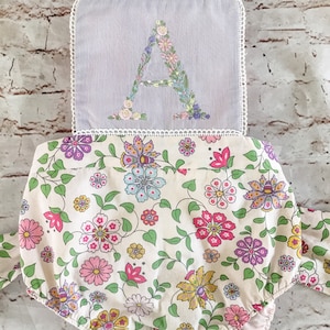 Machine Embroidery LETTER A Uppercase 9,6cm/3.80 Tall Dainty Floral ...