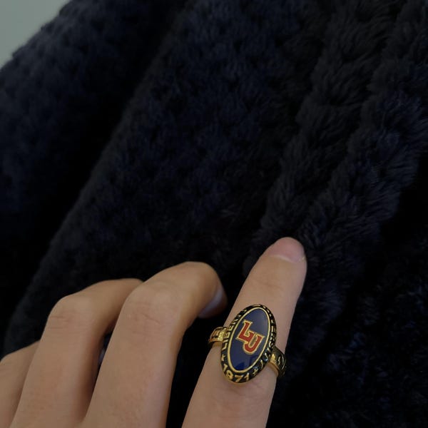 Personalized College Class Ring,school Ring,college Graduation Ring ...
