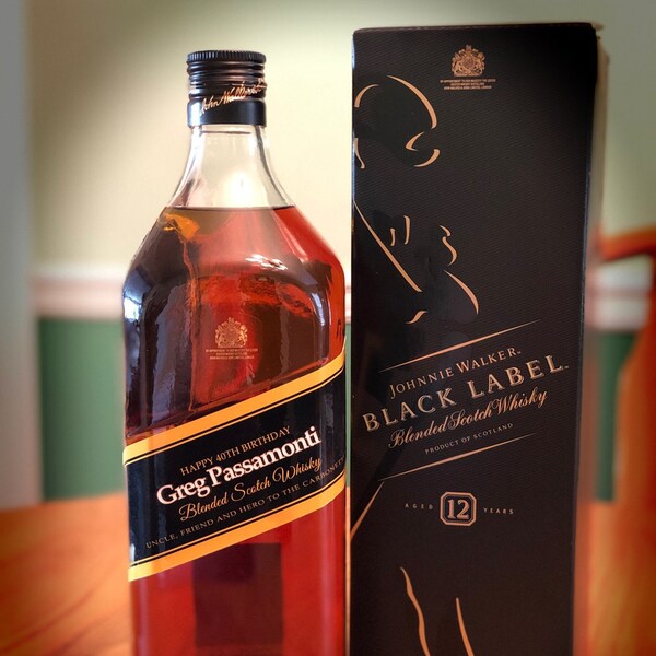 Johnnie Walker Label, Black Label, Custom Johnnie Walker Bottle ...