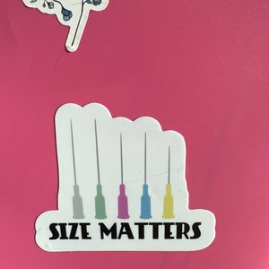 IV Size Matters Vinyl Decal Sticker Syringe Sticker Nursing Student ...