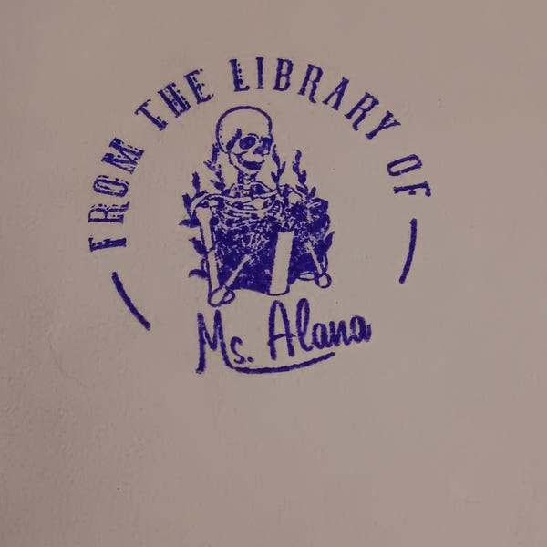 Library Book Embosser Custom Initials Monogram Ex Libris This Book ...