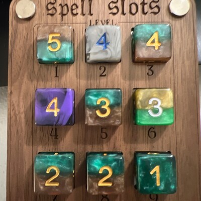 D&D Spell Slot Tracker Dungeons and Dragons Spell Counter Spell Slot ...