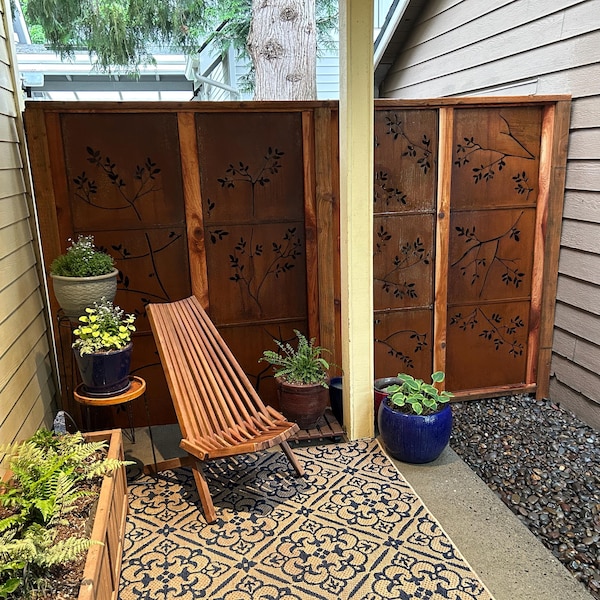 Tree & Branches Privacy Screens, Metal Garden Art, Metal Yard Art ...