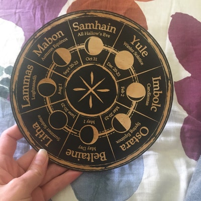 Moon Phase Wheel of the Year // Pagan Witch Calendar Board // Magickal ...