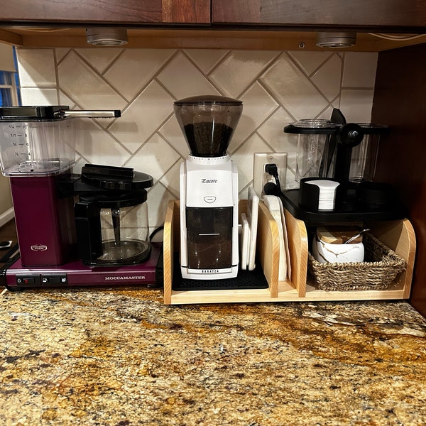 Handmade Wooden Pour Over Coffee Station: Minimalist Coffee Caddy, 2 ...