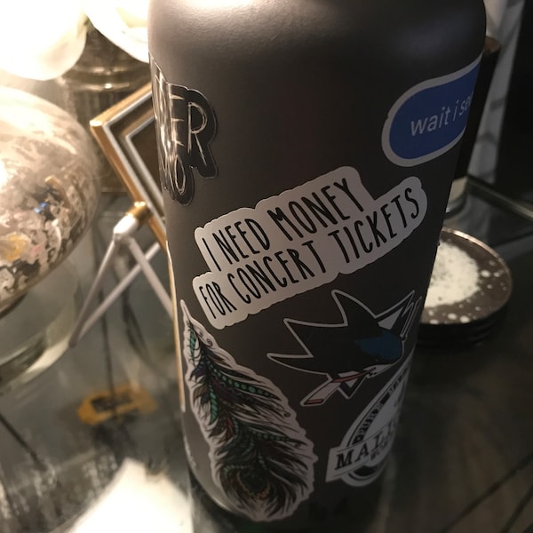 I Need Money for Concert Tickets Sticker - MacBook Stickers | Laptop ...