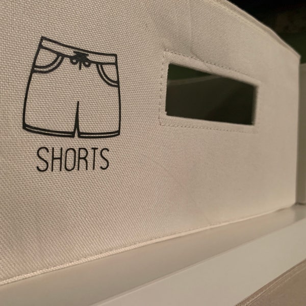 Custom Iron on Clothes Bin Labels // Iron Cloth Bin Labels // Custom ...