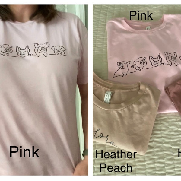 Cute Pigs Shirt, Pig Shirt, Gifts for Farmer Shirt, Graphic Tees for ...
