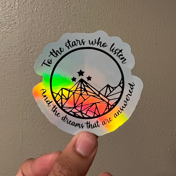 Night Court Insignia Sticker - ACOTAR Velaris Iridescent Decal - Etsy