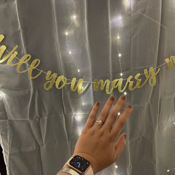 Will You Marry Me Banner, Proposal Banner, Marry Me Banner, Engagement ...