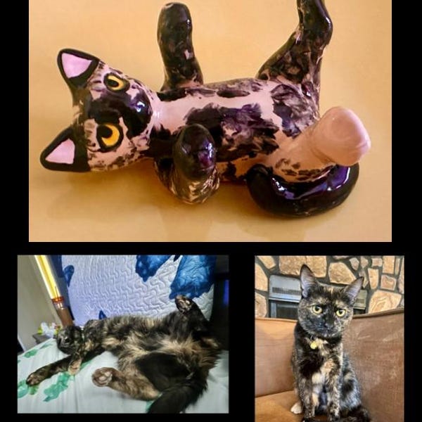 Tortoiseshell Cat Cake Toppers, Wedding Decor, Tortie Figurines ...