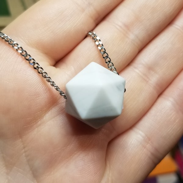 10mm Mini D20 Dice Necklace on Stainless Steel Chain (23 Inch) - Etsy