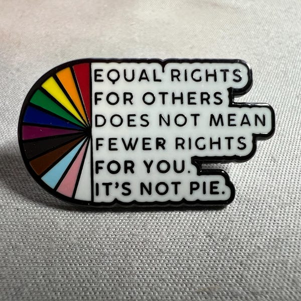Equal Rights - LGBTQIA, BLM, Trans, Feminist, Pro Choice, Pin, Enamel ...