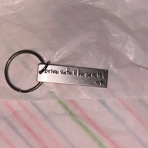 Drive Safe and Be Careful With Initials Customizable Hand Stamped Light ...