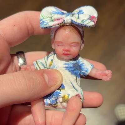 Mini Silicone Reborn Baby Doll 2,8 Inch Full Body Silicone Rose ...