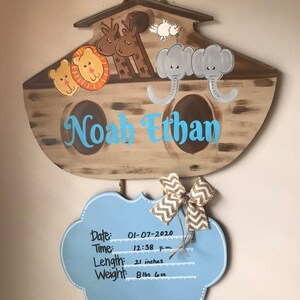 Safari Animal Baby Door Hanger Boy Baby Door Hanger | Etsy