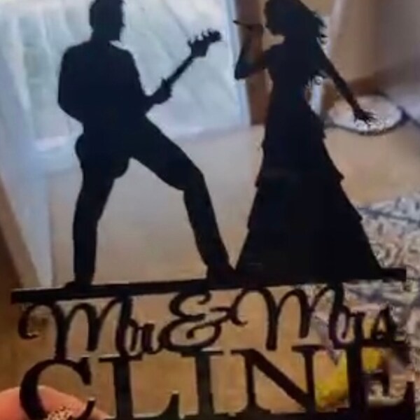 Wedding Cake Topper,singer and Guitarist Cake Topper,custom Cake Topper ...