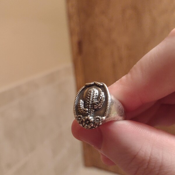 Cow Head Ring With Wheat Heart on Sides Cattle Ring Country Western ...