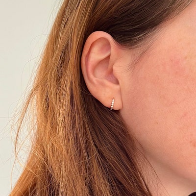 18K Gold Diamond Marquise Earring Set Earring Stack Sterling Silver ...