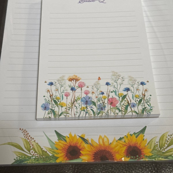 Personalized Modern Calligraphy Script Notepad, Custom A Note From ...