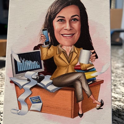 Custom Female Boss Cartoon Portrait, Boss Portrait, Gifts for Boss ...