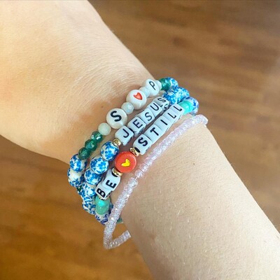 Letter D Alphabet Beads Multicolored White Alphabet Letter - Etsy