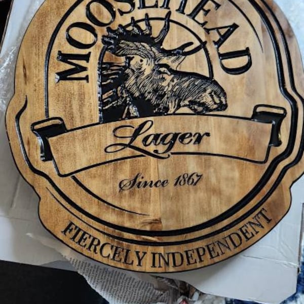 Moosehead Lager Engraved Wood Sign - Etsy