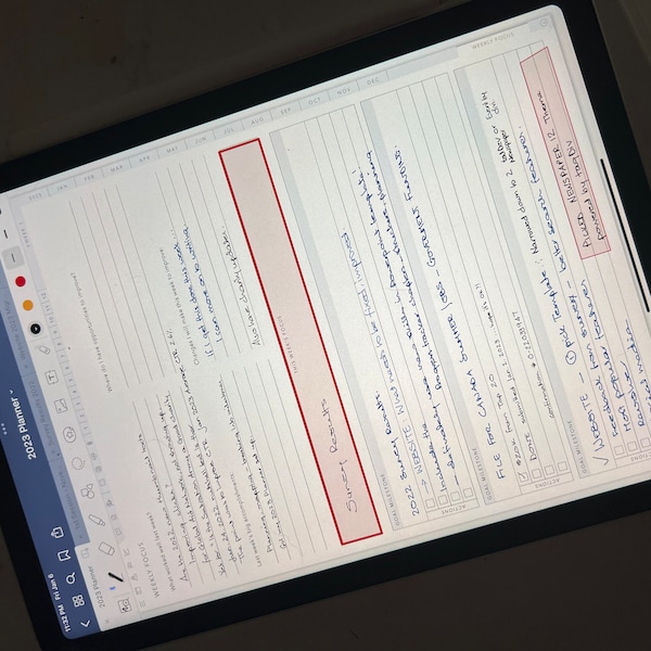 Notes & Overlay Shapes Digital Planning Sticker Set in Neon Colors ...