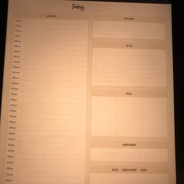 Daily Planner Goodnotes Template, Undated, Digital Planner Pdf, Cute ...