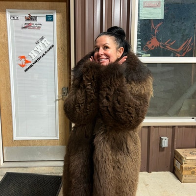 Buffalo Fur Coat American Bison Coat, Handmade made to Order - Etsy
