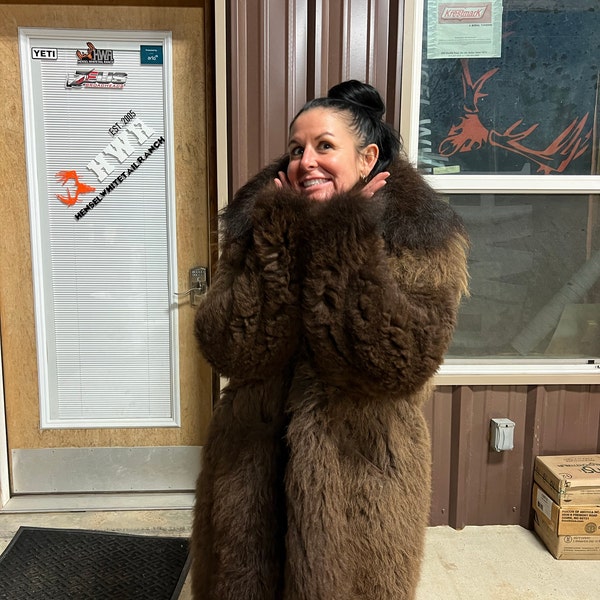 Buffalo Fur Coat - American Bison Coat, Handmade (made to Order) - Etsy