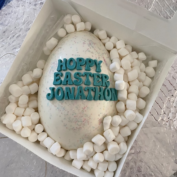 Easter Breakable Chocolate Egg / Bunny Heart / Smash Heart / Hoppy Easter Gift / Smashable Egg ...