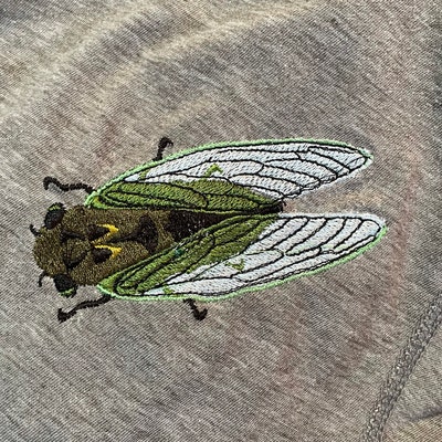 Cicada Machine Embroidery Design, Cicada Insect Embroidery Pattern ...