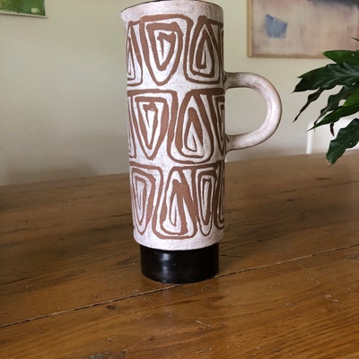 Light Pink East GERMAN Pottery Vase by Gramann RÖMHILD - Etsy