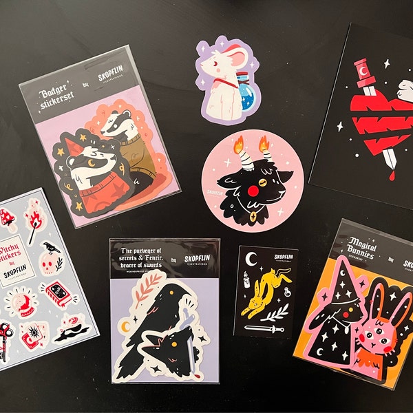 2 Unlikely Friends Wormy and Good Boy Sticker Set Cute Weird Animals ...