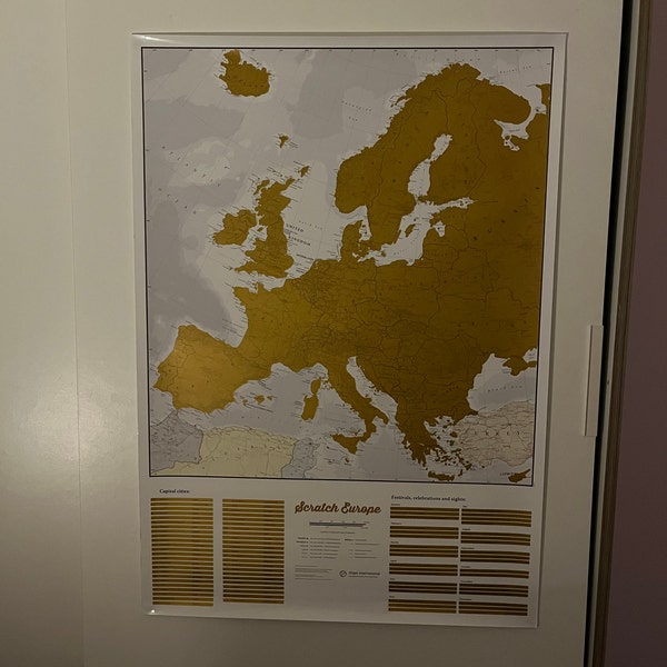 Scratch Europe - Scratch off Places You Travel Map Print - Wall Map ...