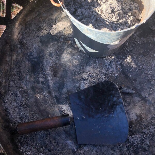 Firepit Ash Removal and Ember Scoop Tool Made From Wood and Steel ...