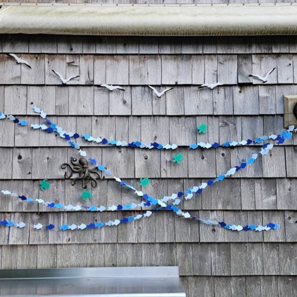 Set of 2 Pastel Snowflakes Garlands, Pastel Snowflakes, Let It Snow ...