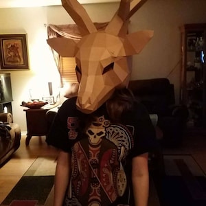 Deer Mask ,mask Paper Craft, Digital Template, Origami, PDF Download ...